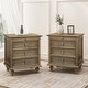 Farmhouse Nightstands Set of 2 with 4 Drawer, Wood Storage Nightstands ...