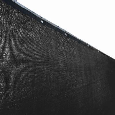 ALEKO 6'x25' Black Fence Privacy Screen Mesh Fabric With Grommets ...