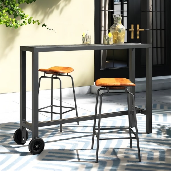 Pub table on wheels store