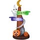 Gemmy Airblown-Ghost Wrapped Around Sign Post Scene, 8 ft Tall, Purple ...