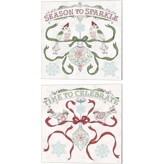 Daphne Brissonnet 'Christmas Season A' Canvas Art (Set of 2) - Bed Bath ...