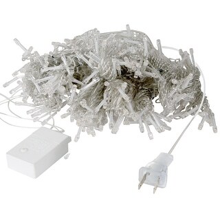 300-LED Curtain String Lights Home Party Garden Decor - White - Bed ...