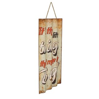 32" Distressed Metal and Rope Little Things Hanging Wall Decor - Bed ...