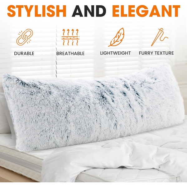 Cheer Collection 20 x 54 Long Hair Shaggy Body Pillow On Sale Bed Bath Beyond 32120211