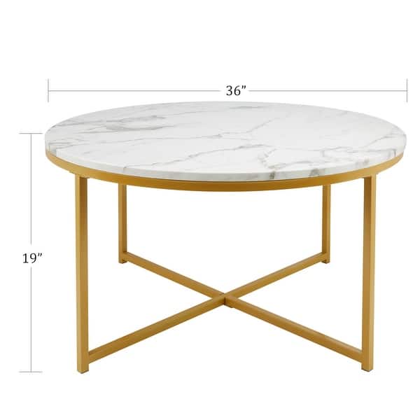 CO-Z Modern 36-inch Round Coffee Table - Bed Bath & Beyond - 32752122