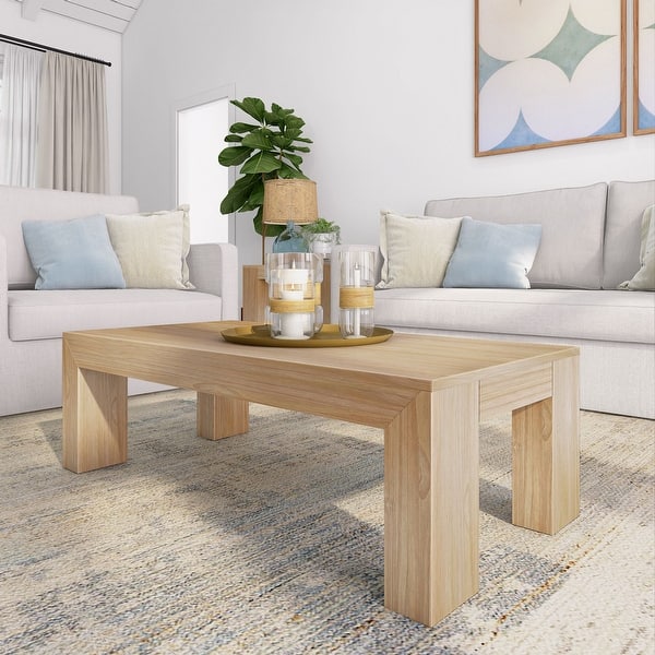 Plank and Beam Modern Rectangular Coffee Table - 48" x 24" - Bed Bath ...