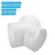 6 Inch 3 Way Duct Splitter Y Connector Air Vent Duct Connector - White ...