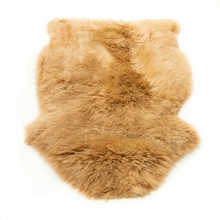 Pure Sheepskin Rug Genuine Shag Honey Brown Carpet Single Pelt 2' x 3 ...