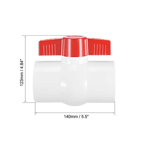 63mm PVC Ball Valve for Water Supply Pipe, Slip Connection - Slip Ends ...