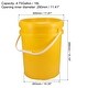 Plastic Paint Pail 18L Paint Can with Spout Lid, Yellow - Bed Bath ...