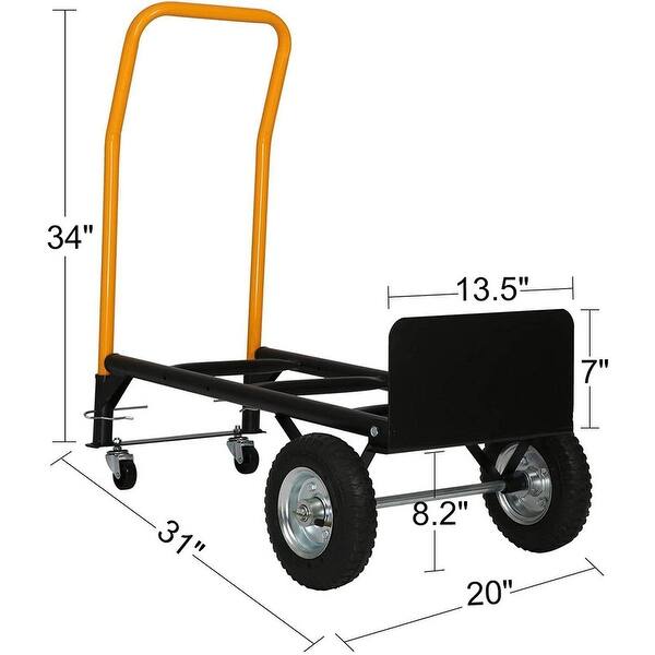Convertible Hand Truck with Swivel Wheels 330 Lbs - N/A - Bed Bath ...
