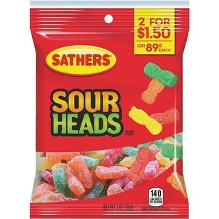 Farley's/Sathers Candy Co. 3Oz Sour Heads 10284 Unit: EACH Contains 12 ...