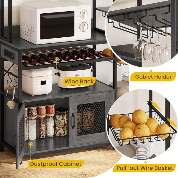 Microwave stand with outlet store