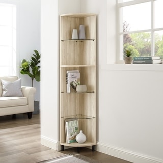 Middlebrook 68-inch Curved Front Corner Bookshelf - Bed Bath & Beyond ...