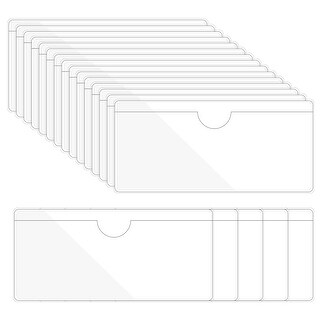 2" x 4" Self Adhesive Index Card Pockets, 20pcs Plastic Label Holder ...