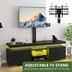 Height-Adjustable TV Stand with Built-in Power Outlets, RGB LED ...