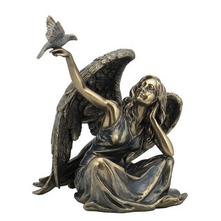 Veronese Design 7.9 H Angel Sitting With Dove On Right Hand (Mbz+Color ...