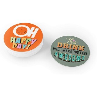 Funny Drink Coasters - Round Funny Coaster - 25 Count Coaster Pack ...