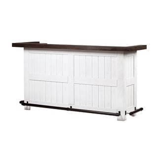 Harrison Distressed White Bar - 78" W x 24"D x 41"H - Bed Bath & Beyond ...