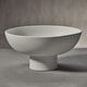 Kumasi White Ceramic Footed Bowl - Bed Bath & Beyond - 35770638