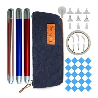 40Pcs Diamond Diy Art Craft Metal Luminous Point Drill Pens Painting ...