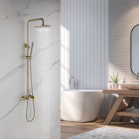Modland Luxury Thermostatic 3-Way Complete Rain and Waterfall Shower ...