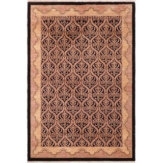 Classic Ziegler Nickole Black Tan Hand-knotted Wool Rug - 6 ft. 0 in. X ...