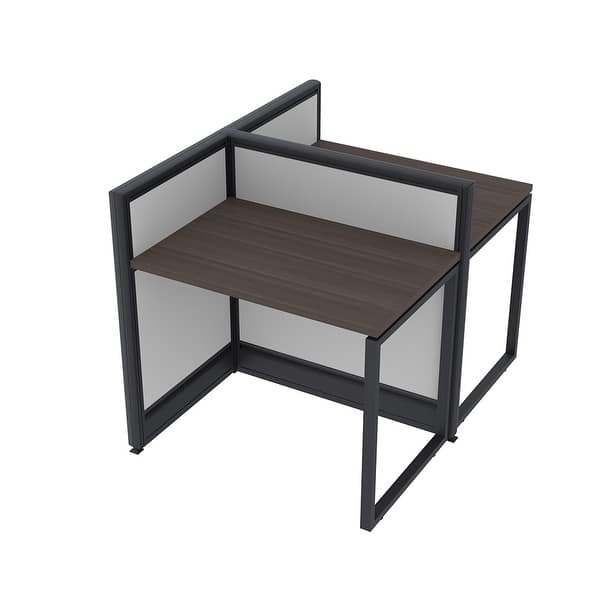 2 Person Small Call Center Cubicle Study Station With Power 2x3x39 ...
