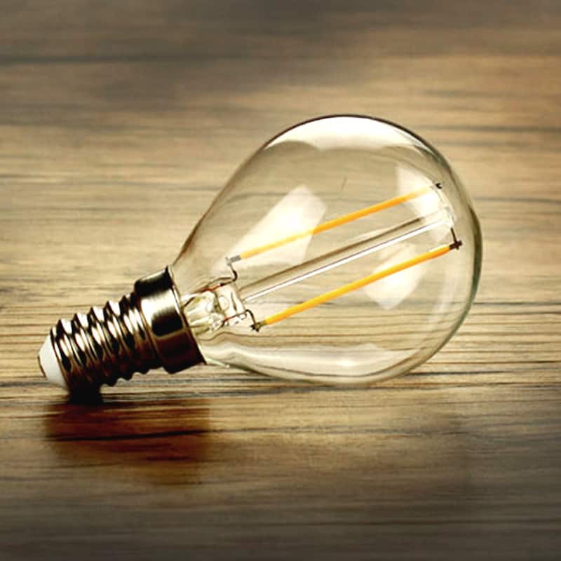 Luxrite 4W Vintage G16.5 LED Globe Bulbs Dimmable, 2700K Warm White ...