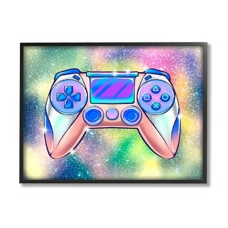 Stupell Bold Sparkle Video Gaming Controller Illustration Framed Wall ...