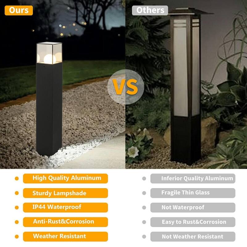 32-Inch Rectangular Bollard Ground Lantern - N/A - Bed Bath & Beyond ...