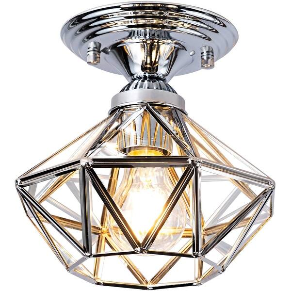 Modern pointed star ceiling light fiture glass flush mount ceiling lamp ...