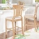 Ryder Handwoven Rattan Farmhouse Counter Stool - Bed Bath & Beyond ...
