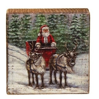 Vintage Santa & His Sleigh Block - Multi - Bed Bath & Beyond - 38979104