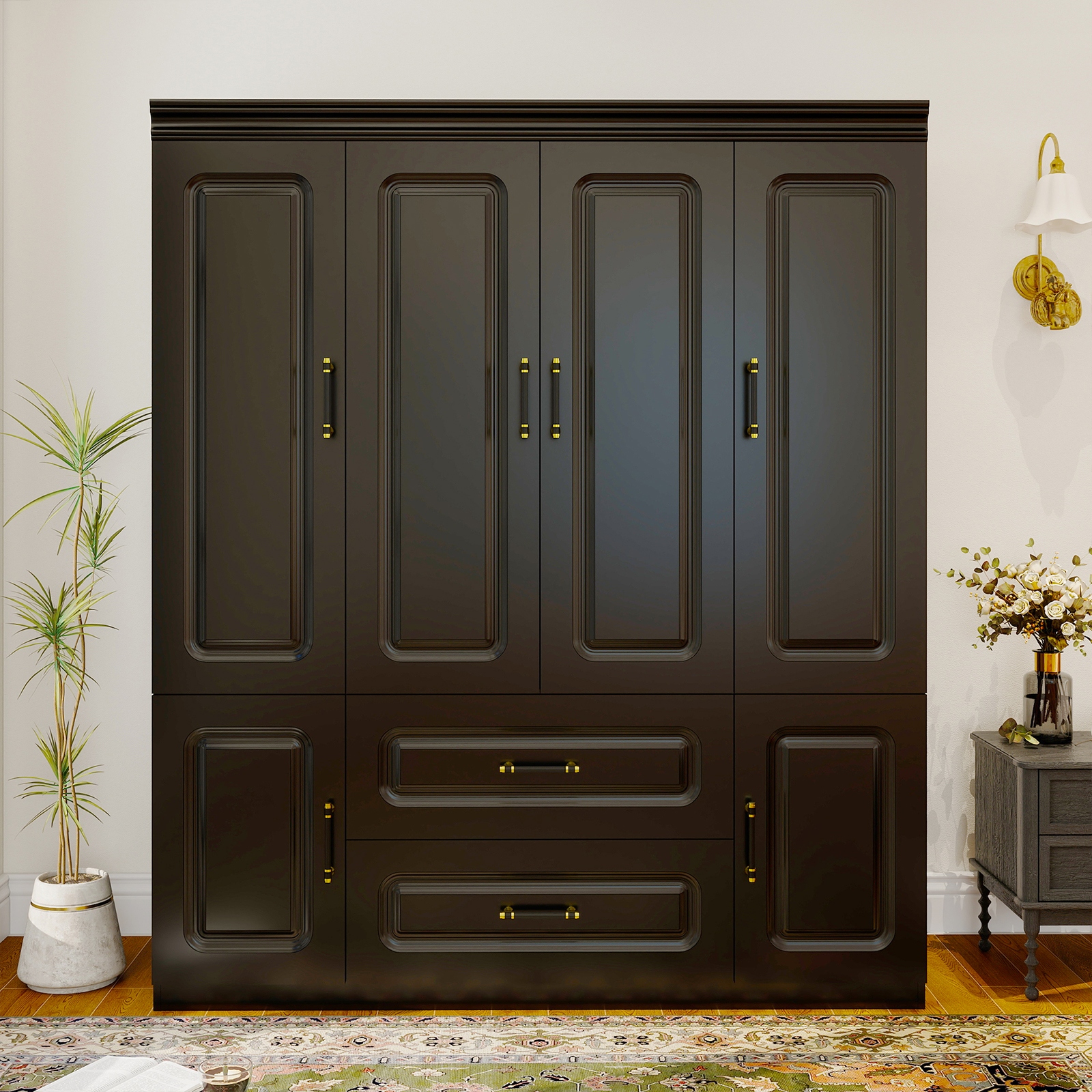 Black armoire wardrobe store