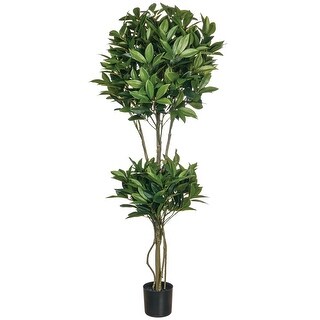 Sullivans Artificial Shikiba Topiary Tree 48"H Green - 14"L x 14"W x 4 ...