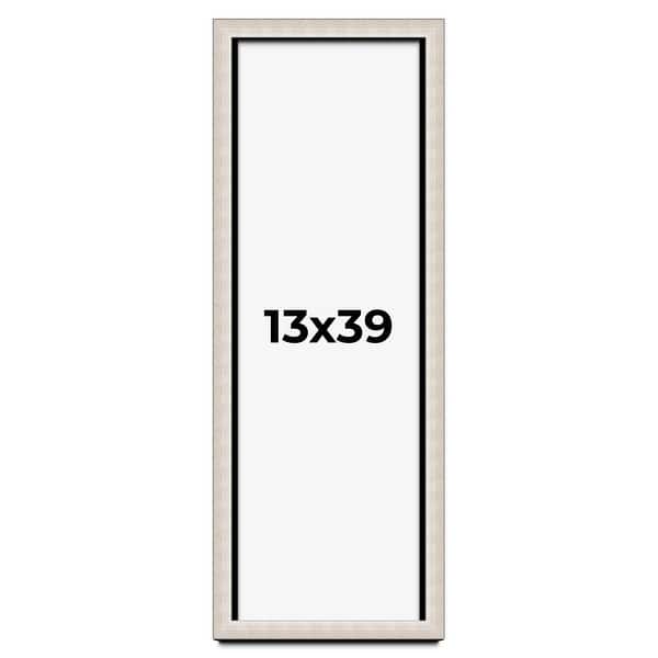 13x39 Shadow Box Frame Silver Real Wood Contemporary Shadowbox Display ...