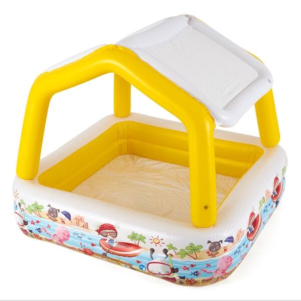 Intex 5ft x 48in Inflatable Ocean Scene Sun Shade Kids Swimming Pool ...