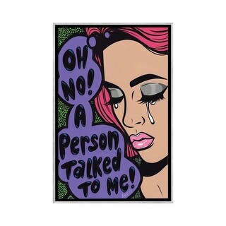 iCanvas "Oh No Crying Comic Girl" by Allyson Gutchell Framed - Bed Bath ...