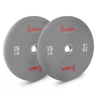 Sunny Health & Fitness Elite 2" Olympic Weight Plates 15 LB (Pair) - SF ...