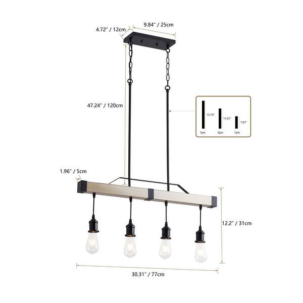 Vintage Farmhouse 4-Light Bulb Pendant Lamp Fixture - Bed Bath & Beyond ...