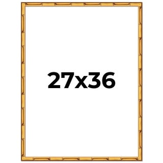 27x36 Frame Gold Bamboo Picture Frame - Complete Modern Photo Frame ...