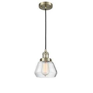 Innovations Lighting Fulton - 1 Light 7" Cord Hung Mini Pendant - Bed ...