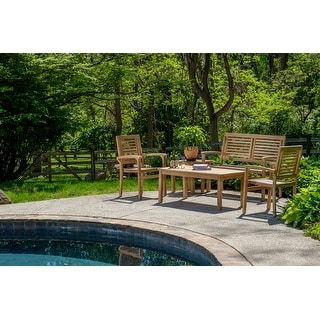 Grasmere 5 Piece FSC Teak Deep Seating Group - Bed Bath & Beyond - 35446905