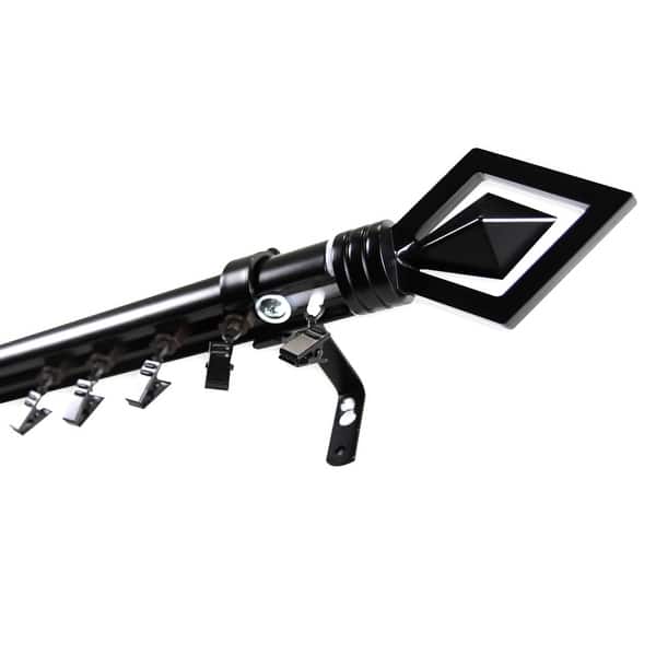 Lenore Cordless Traverse Rod 86120 Inch Black - 48 x 4 x 4 - Bed Bath ...