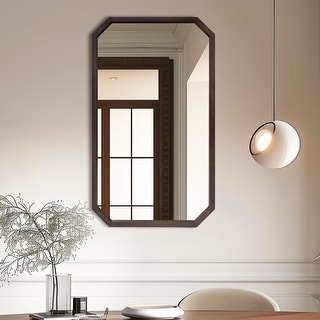 Sturdy Entryway Mirror Geometric Wall Decor Mirror with Octagon Corner ...