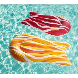 Joyfy 2 Pack Inflatable Body Boards for Water Slides, Red and Orange ...