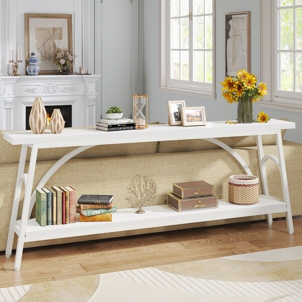Long narrow console table with storage store