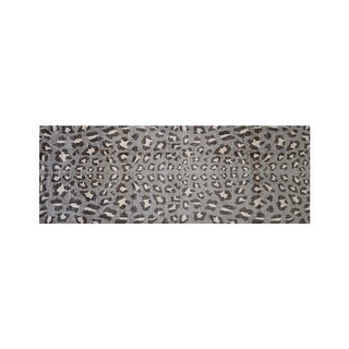 2' x 6' Gray and Brown Cheetah Washable Runner Rug - 3'6" - Bed Bath ...