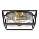 Golden Lighting Mercer 2 Light 15" Wide Flush Mount Square Ceiling ...